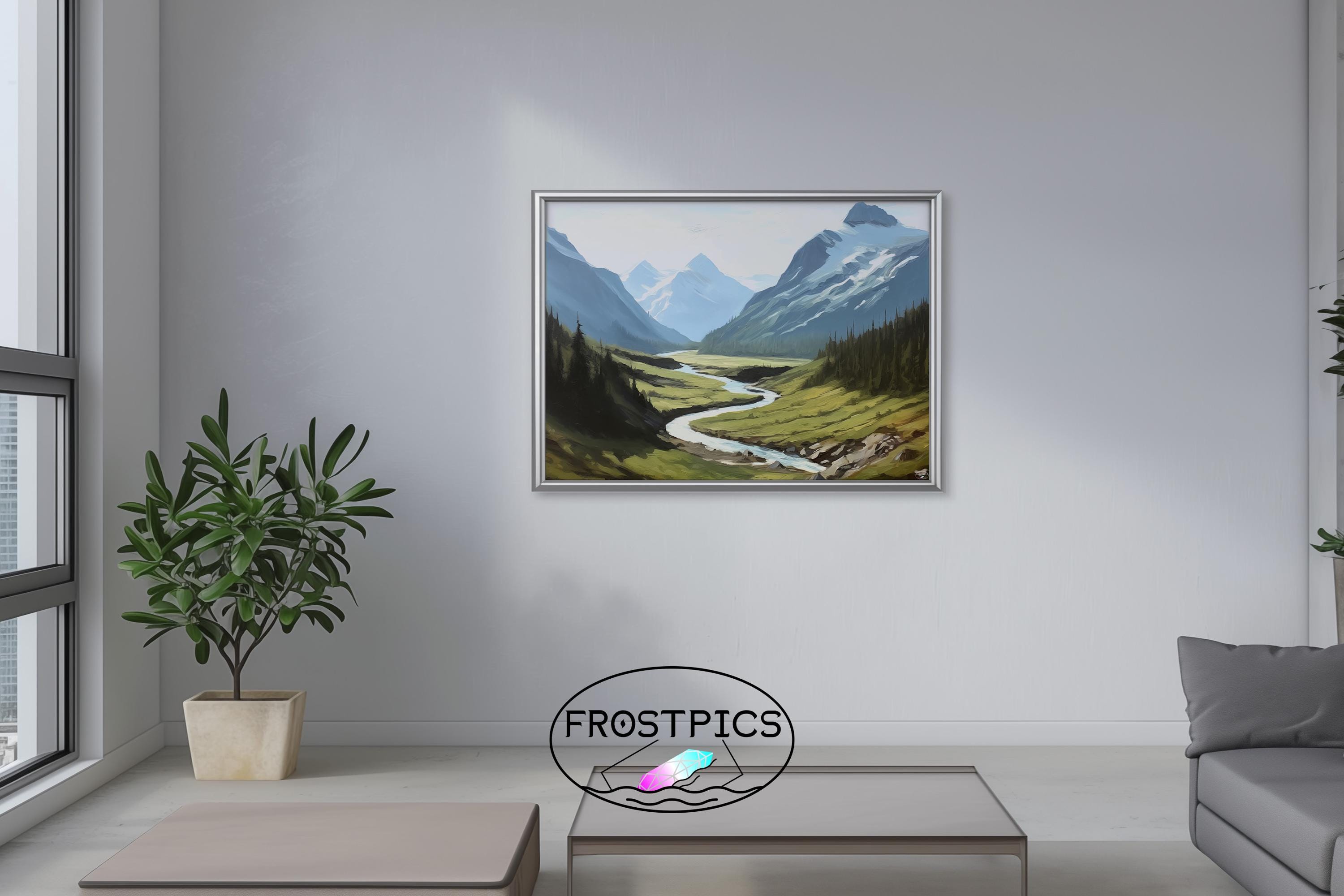 Alpine Painting - Printable Wall Art - Digital Download - TV Frame Art ...
