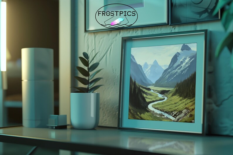 Alpine Painting - Printable Wall Art - Digital Download - TV Frame Art ...
