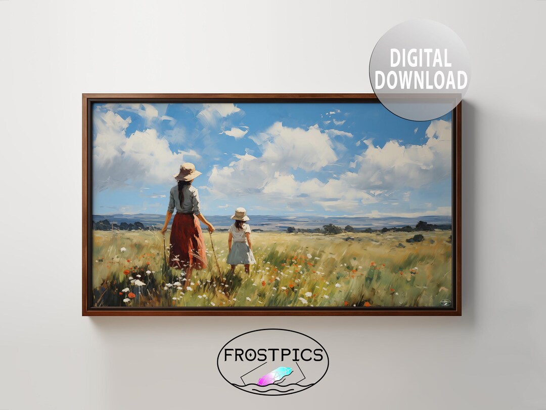 Rural Landscape Painting - Printable Wall Art - Digital Download ...