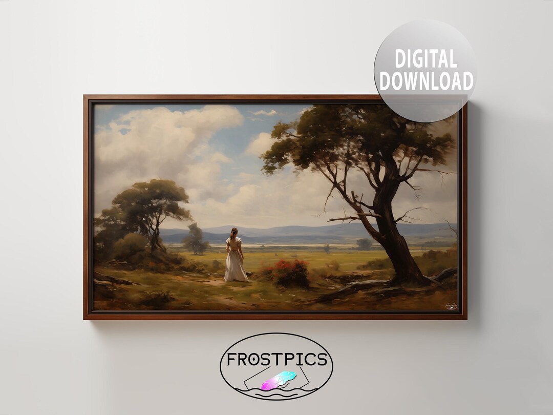 Rural Landscape Painting - Printable Wall Art - Digital Download ...