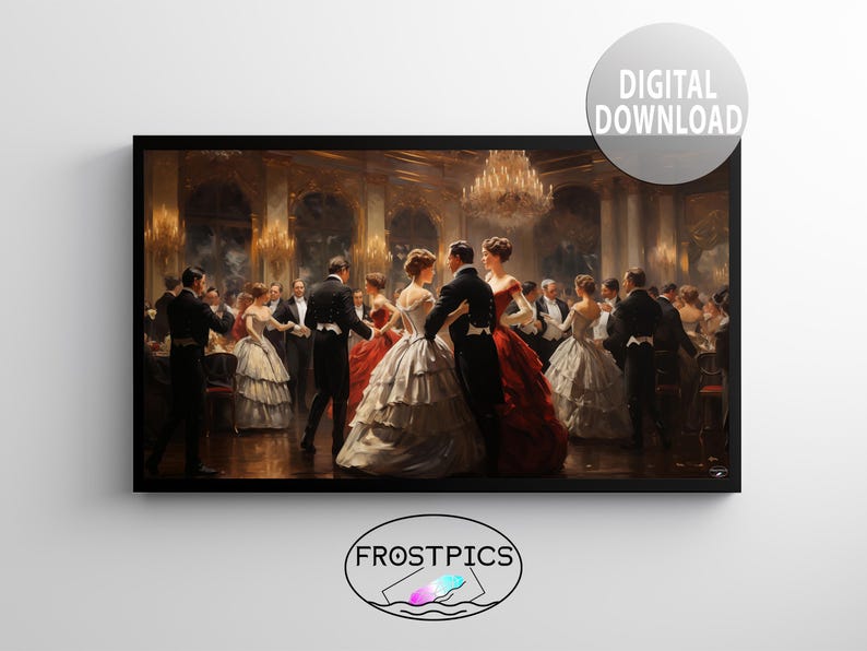 Formal Evening Ball Wedding Dancing Reception Genre Scene - Landscape ...