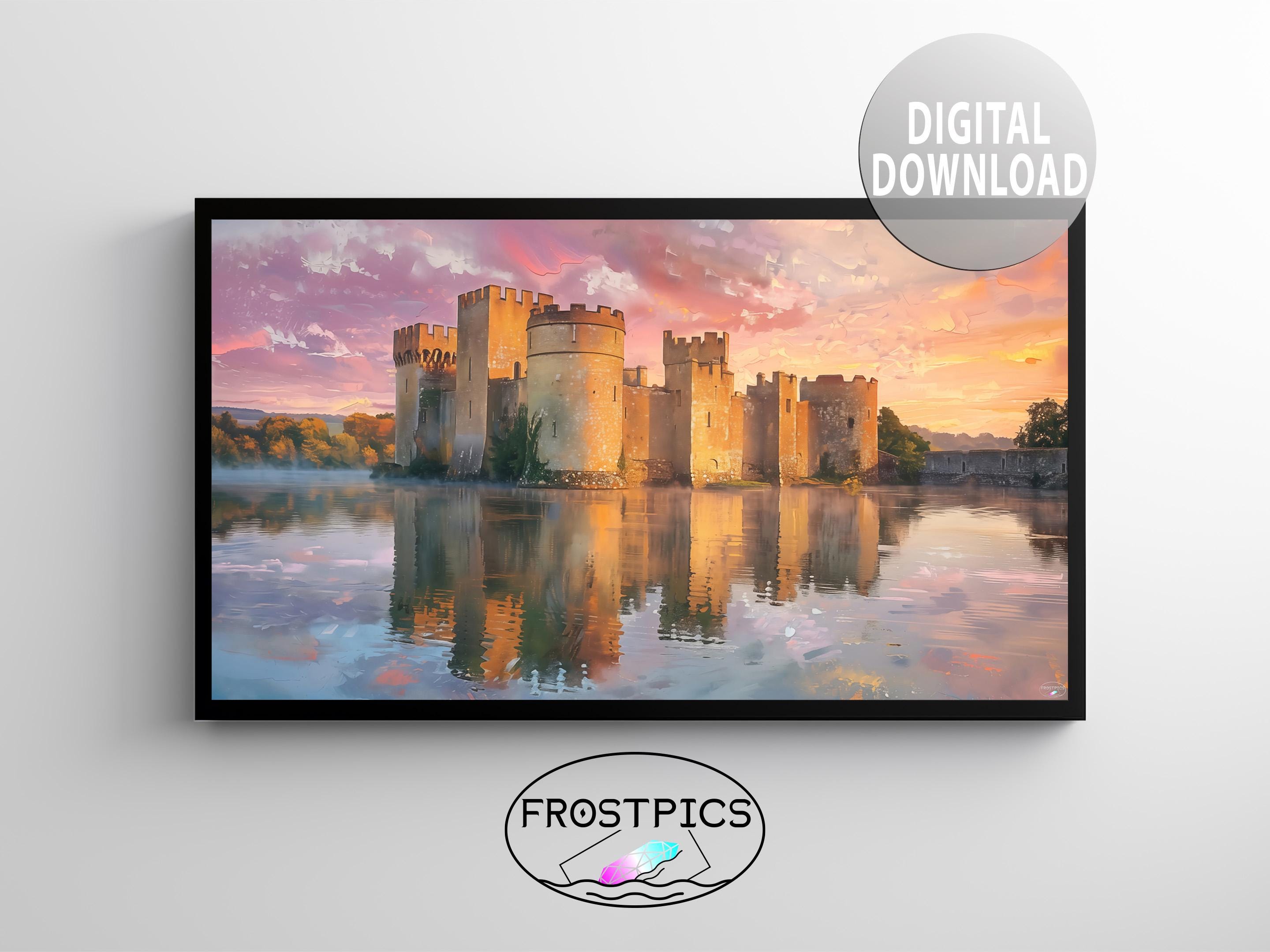 Castle by the Water Calming Scenery Relaxing Golden Hour - Landscape ...