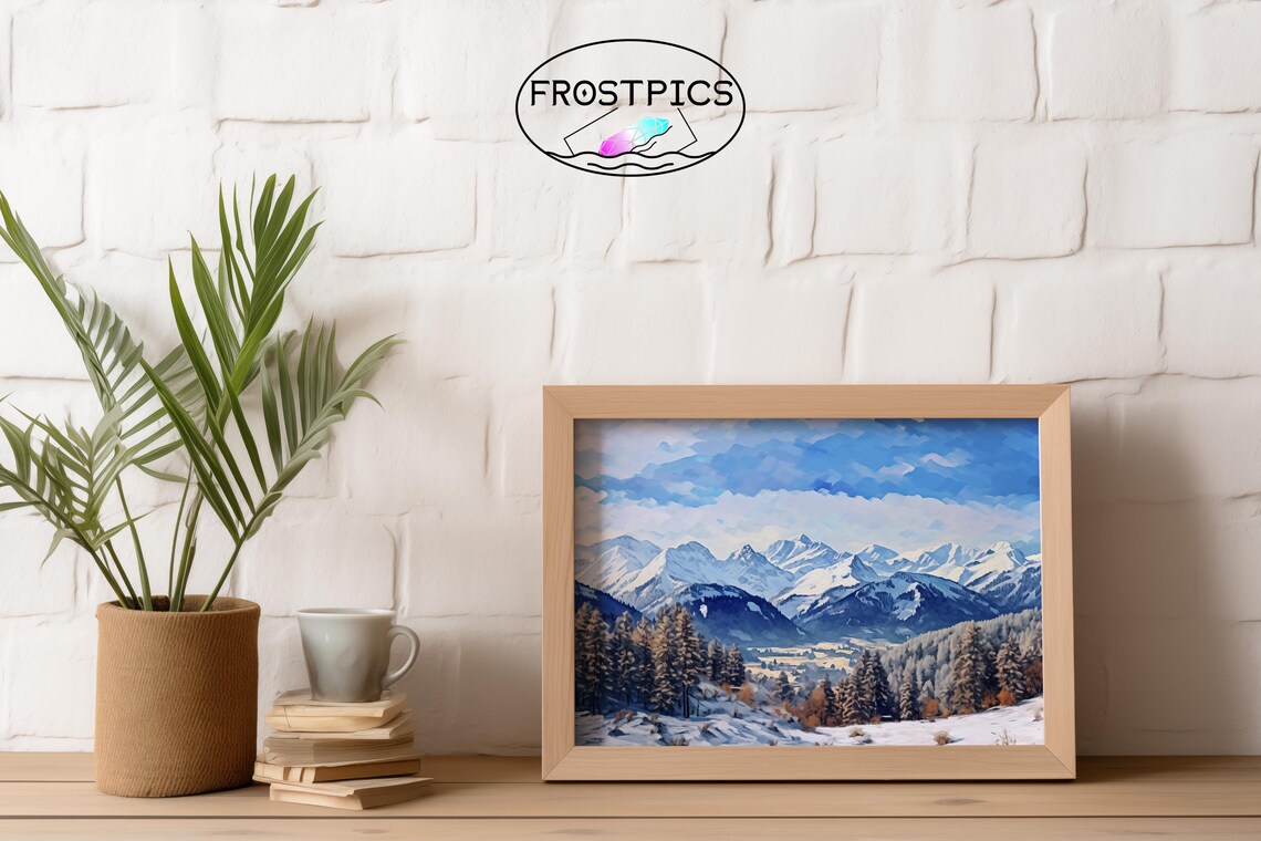 Alpine Painting - Printable Wall Art - Digital Download - TV Frame Art ...