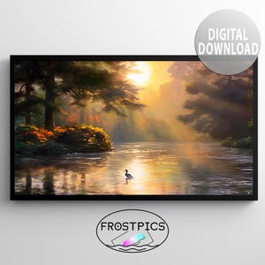 Coastal Painting - Printable Wall Art - Digital Download - TV Frame Art ...