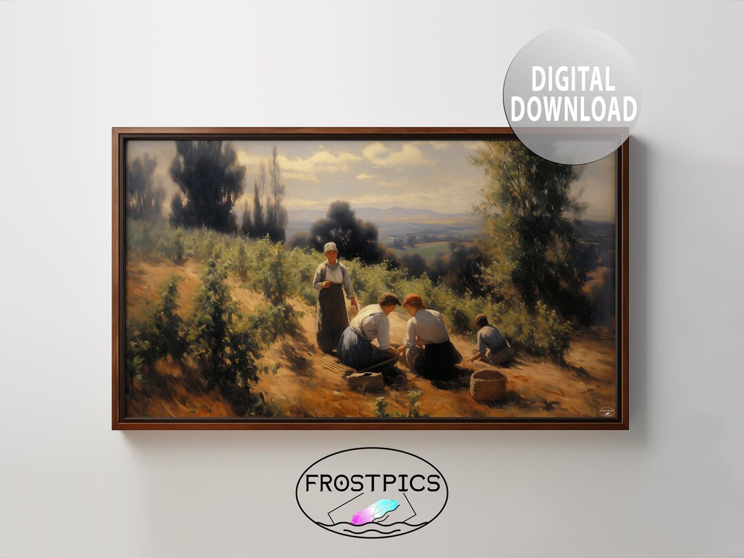 Rural Landscape Painting - Printable Wall Art - Digital Download ...