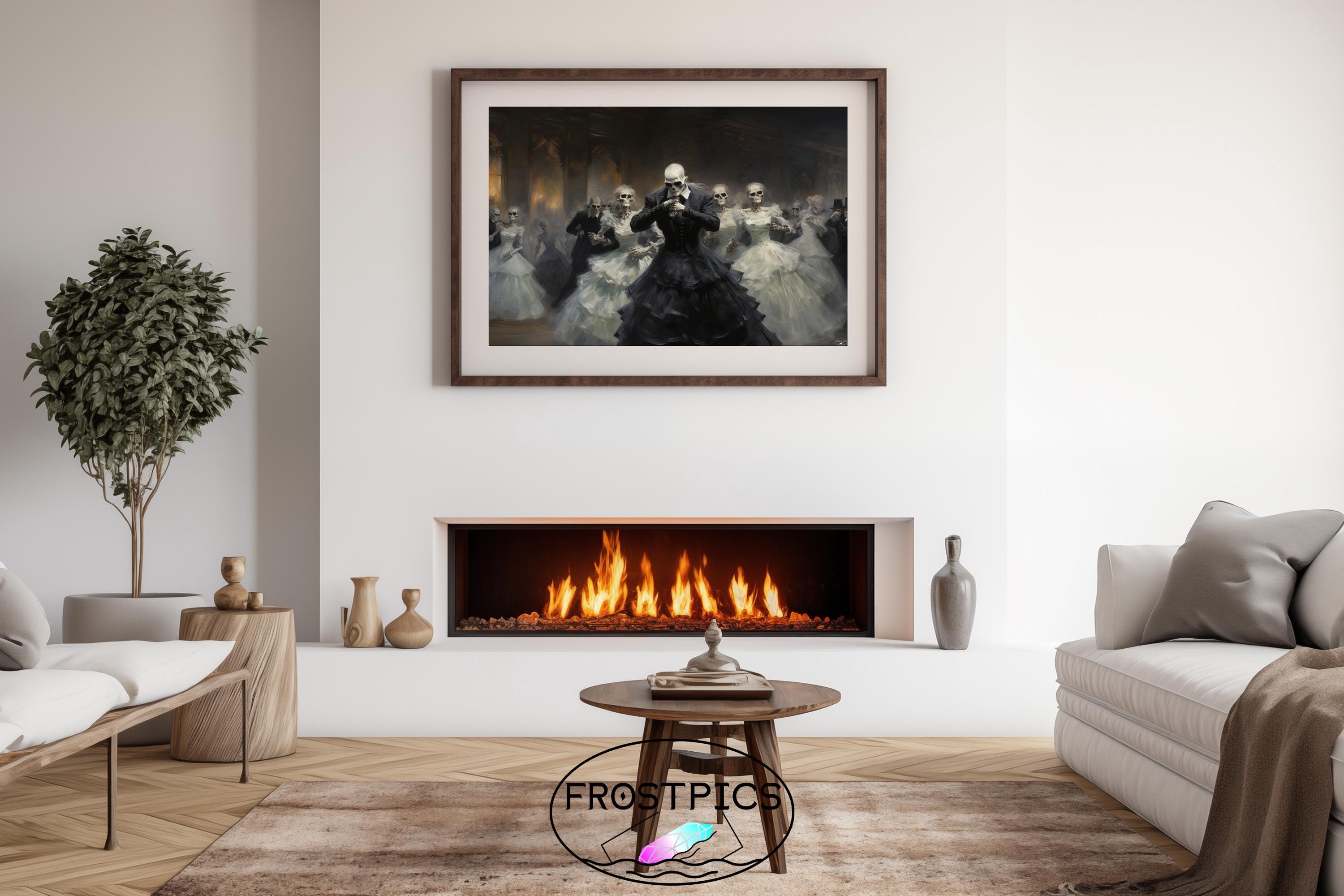 Danse Macabre Halloween Scary Ghost Ghoul Genre Scene - Landscape Painting - Printable Wall Art ...