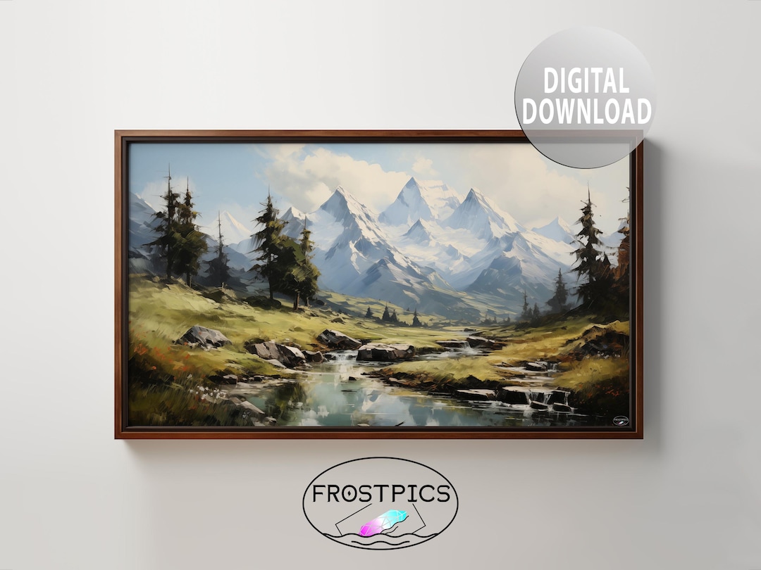 Alpine Painting - Printable Wall Art - Digital Download - TV Frame Art ...