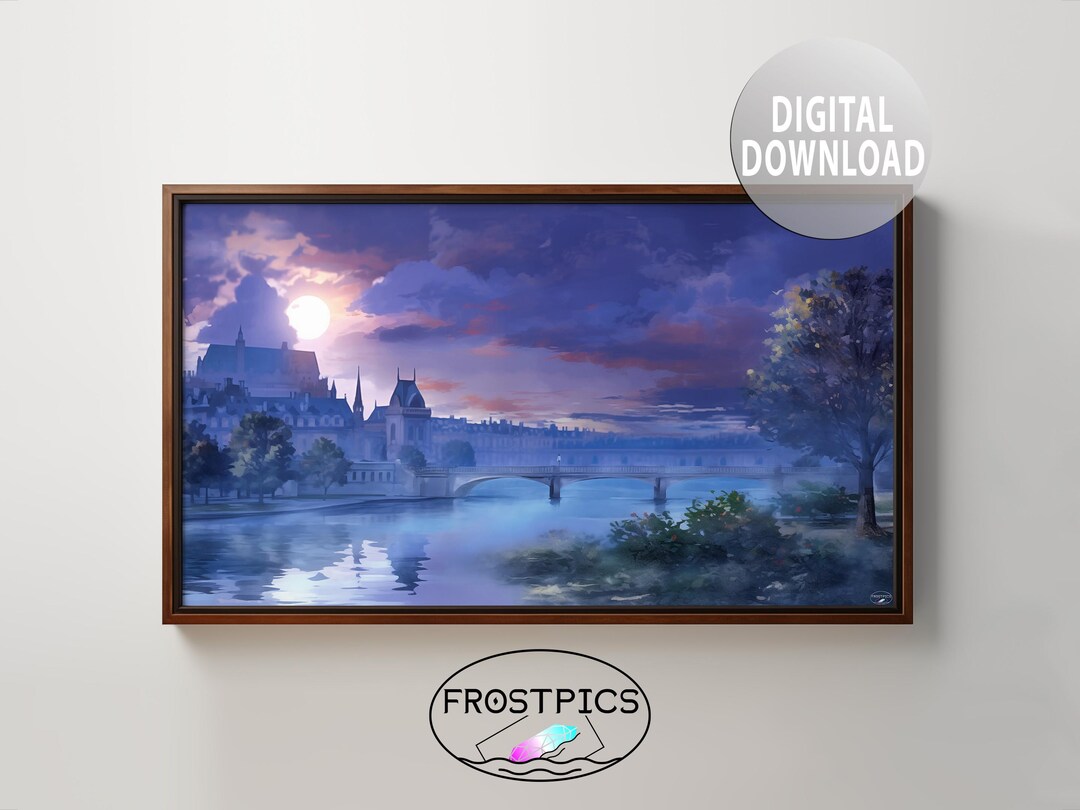 Mystic River City Bridge Synthwave Fantasy Neon Vaporwave - Landscape ...