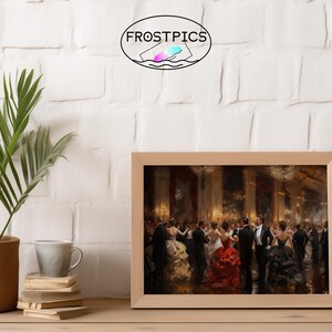 Formal Evening Ball Dancing Wedding Reception Genre Scene - Landscape ...