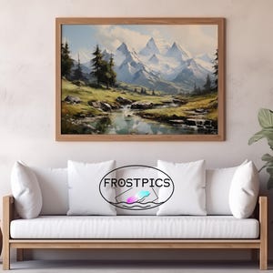 Alpine Painting - Printable Wall Art - Digital Download - TV Frame Art ...