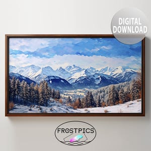 Alpine Painting - Printable Wall Art - Digital Download - TV Frame Art ...