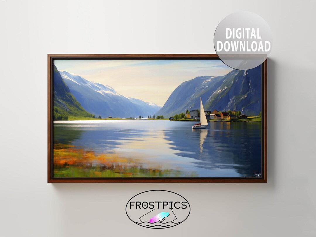 Alpine Painting - Printable Wall Art - Digital Download - TV Frame Art ...