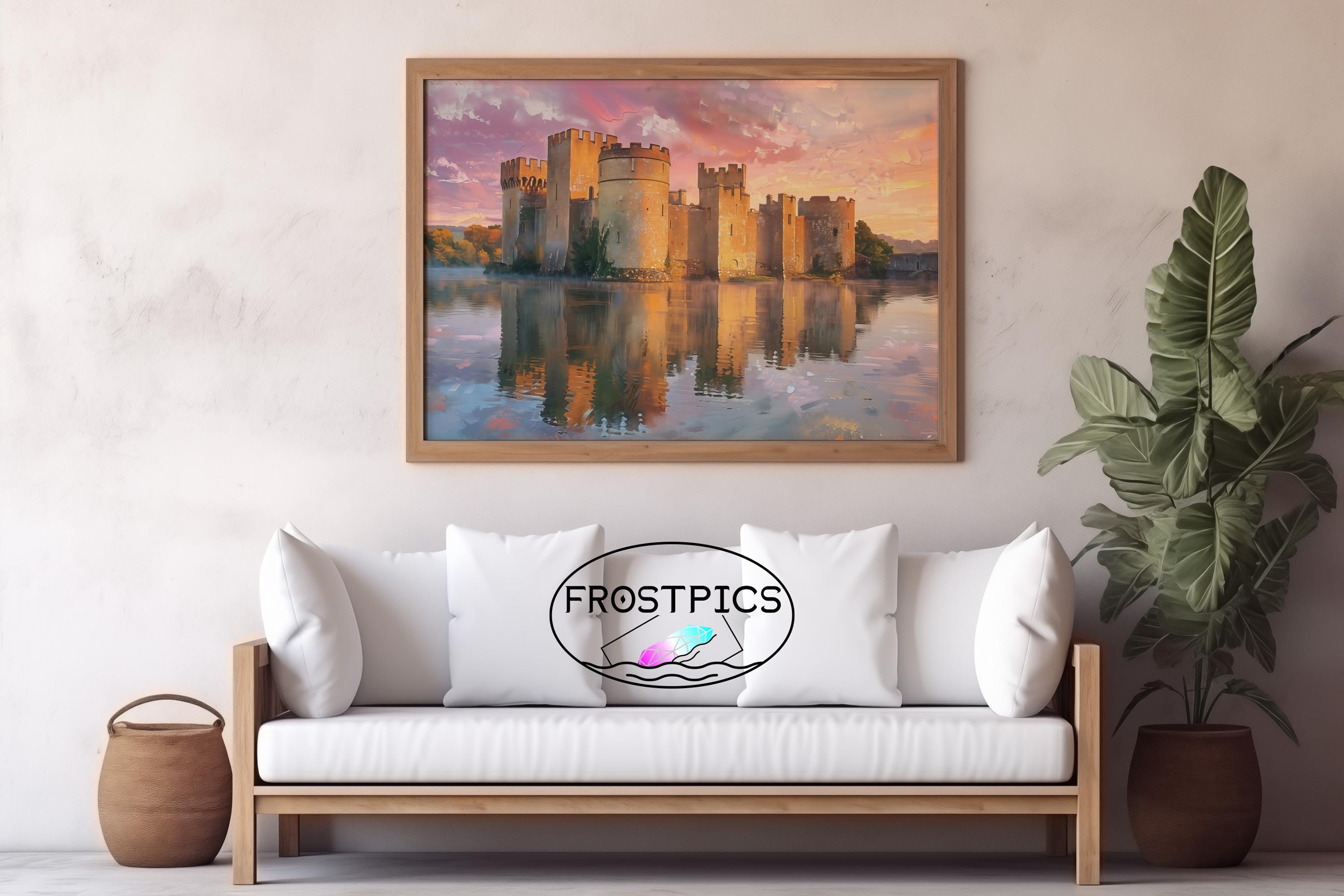 Castle by the Water Calming Scenery Relaxing Golden Hour - Landscape ...