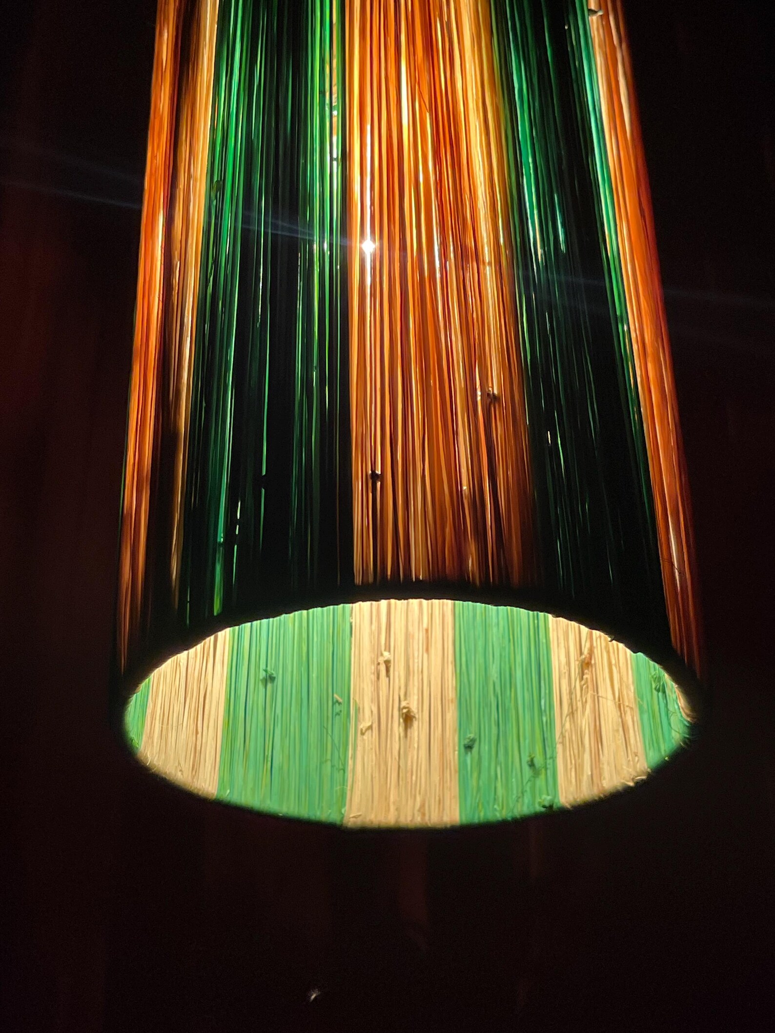 Raffia Lamp, Raffia Pendant Light Natural Wicker Chandelier Hanging ...
