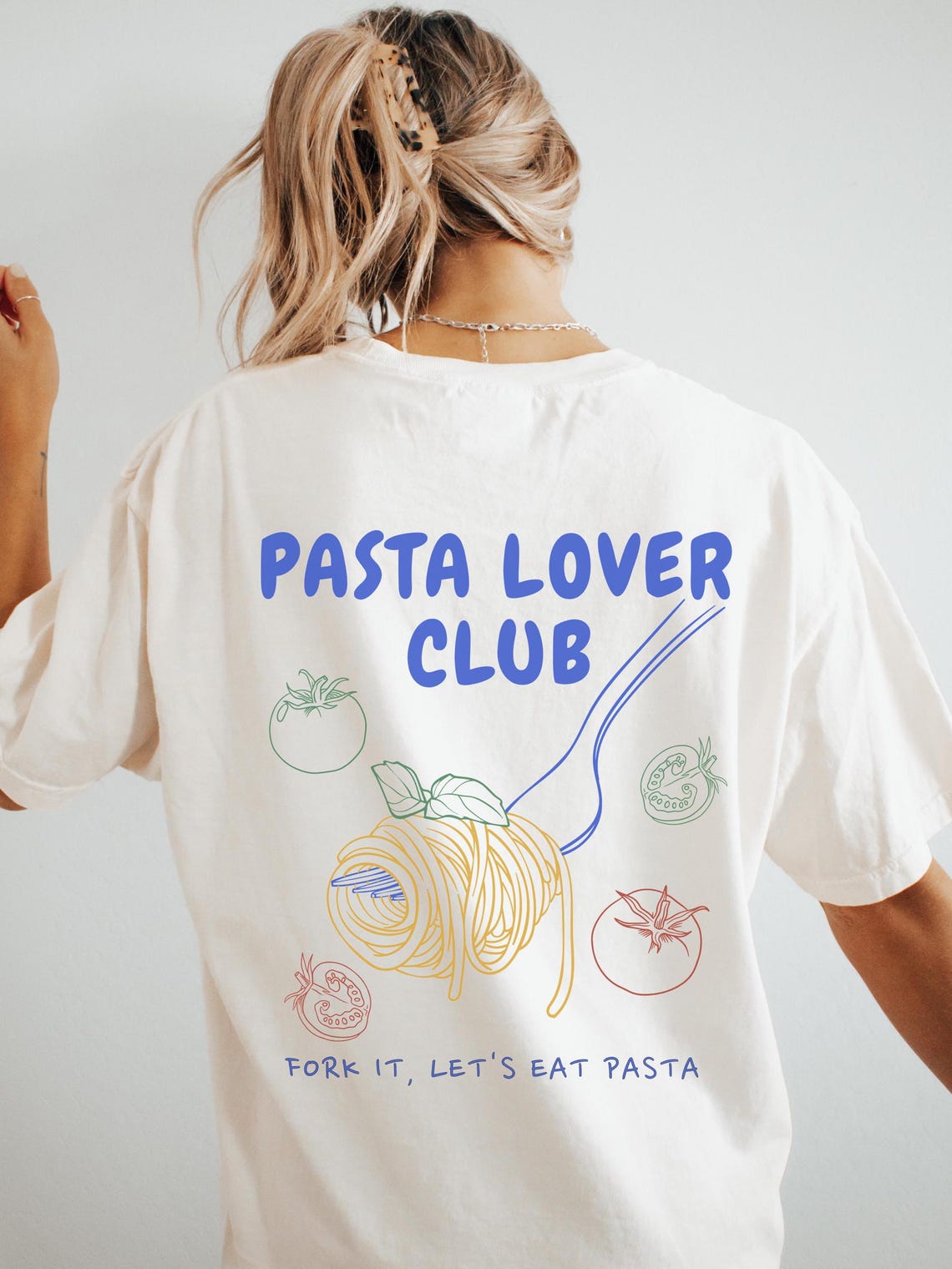 Pasta Lover Club Shirt, Pasta Tomato Girl Summer T-shirt Retro Pasta ...