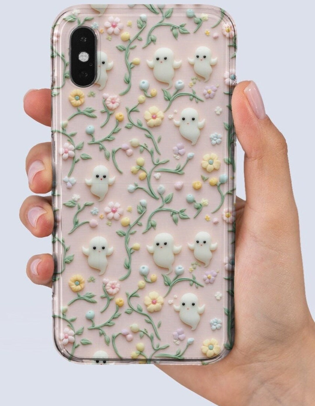 Halloween Phone Case Ghost Faux 3d Effect Case, Cute Spooky Ghost ...