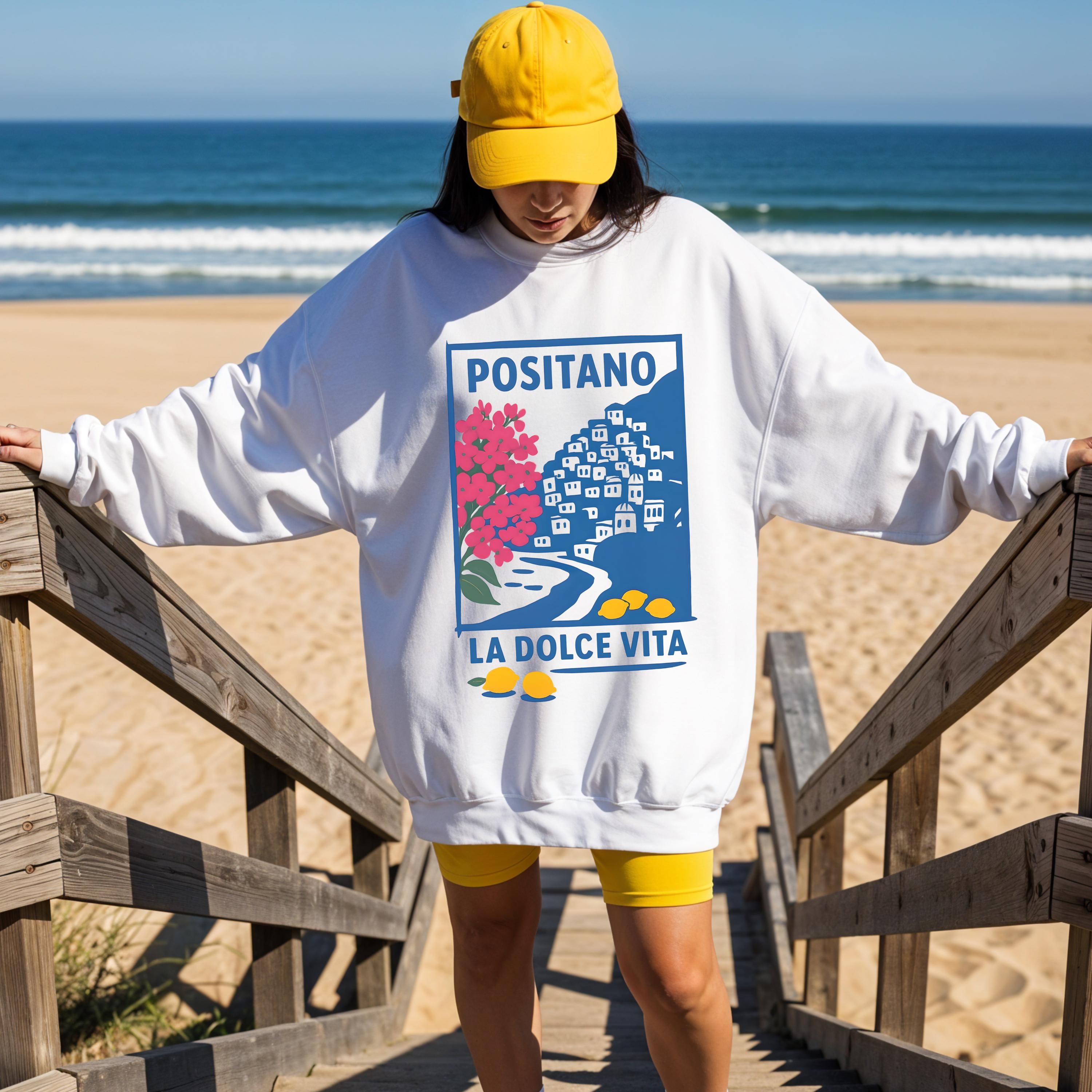 Positano Shirt, Italy Amalfi Coast Lemons Sweatshirt, La Dolce Vita ...
