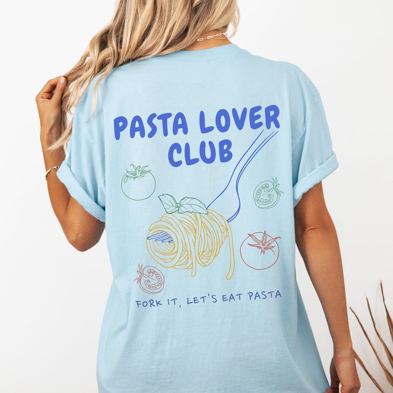 Pasta Lover Club Shirt, Pasta Tomato Girl Summer T-shirt Retro Pasta ...