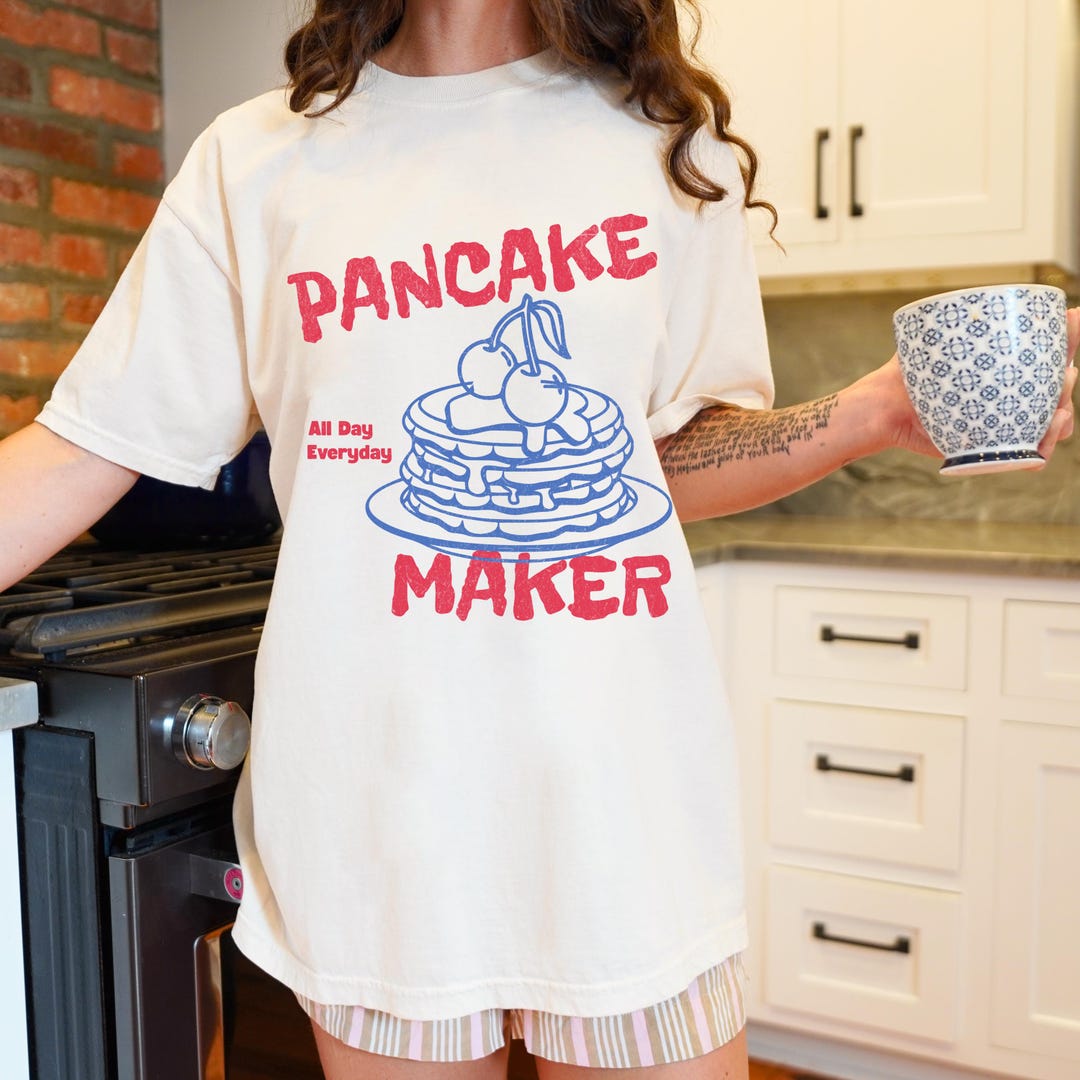 Breakfast Pancakes Shirt, Pancake Maker T Shirt, Retro Food Shirt ...
