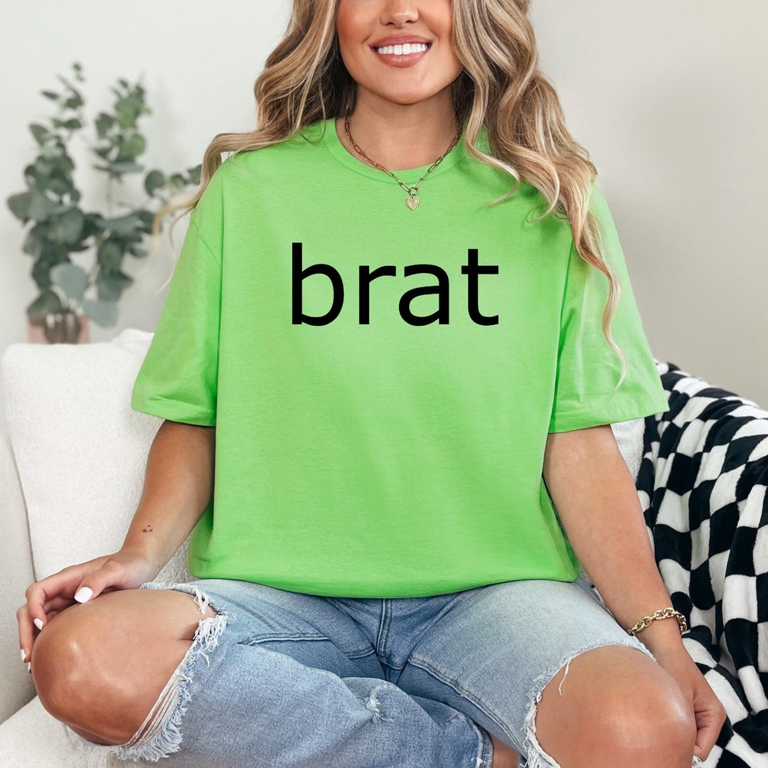 Brat Shirt , Kamala Brat T-shirt , Brat Charli XCX , Green Brat Tee ...