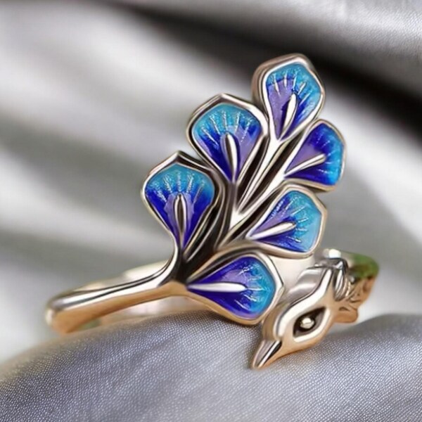 Peacock Ring - Etsy