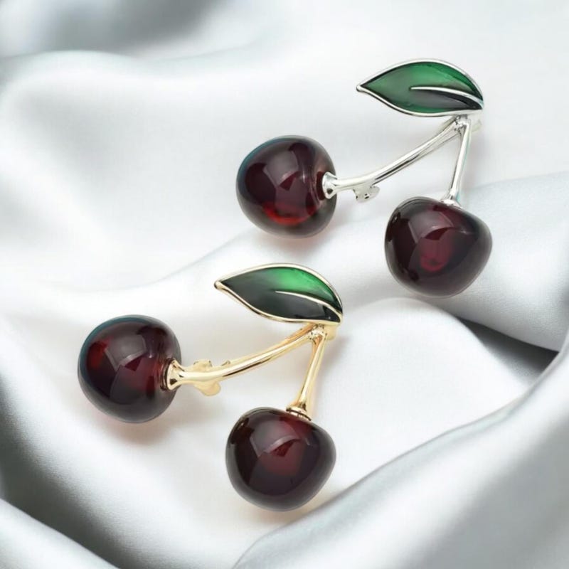 Cherry Brooch - Etsy