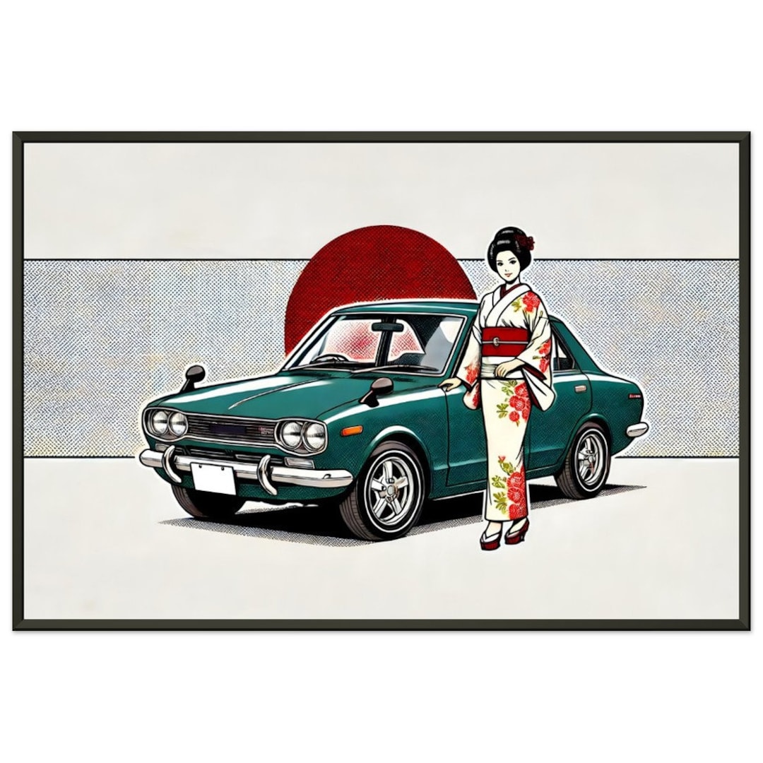 Toyota Corolla Classic Car Poster Premium Matte Paper Metal Frame ...