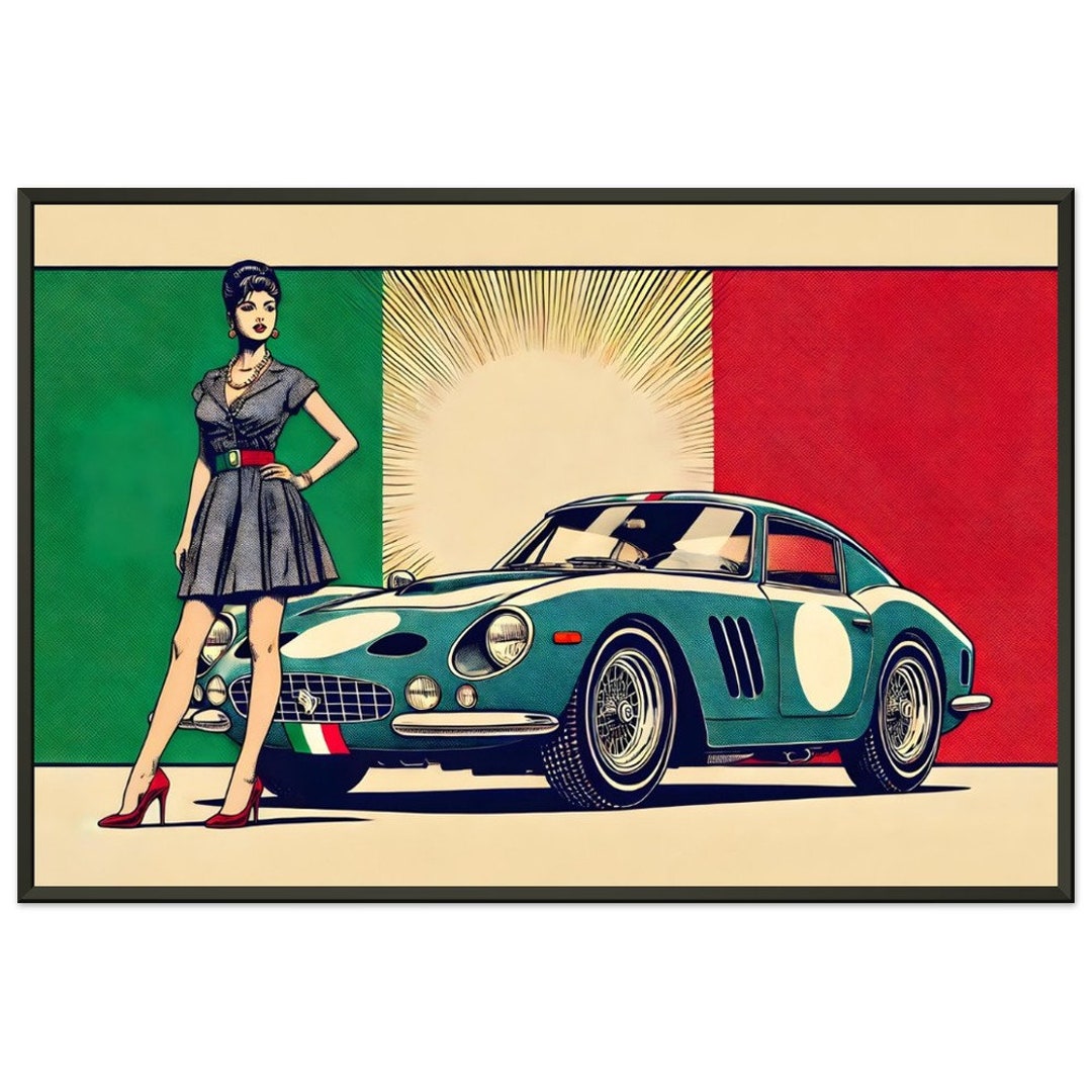Ferrari 250 GTO Classic Car Poster Premium Matte Paper Metal Frame ...