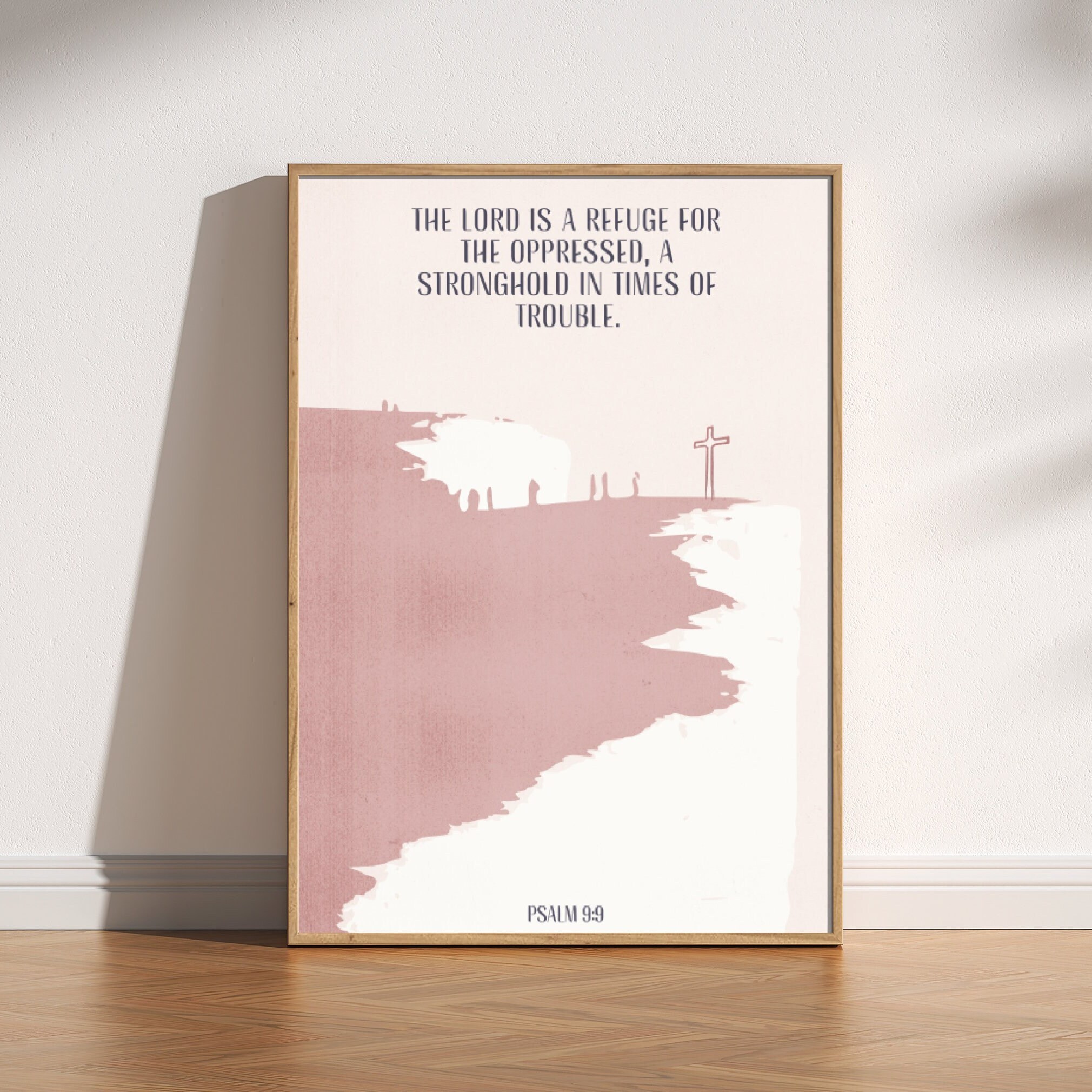 Modern Christian Art Ready to Print, With a Beautiful Verse From a ...