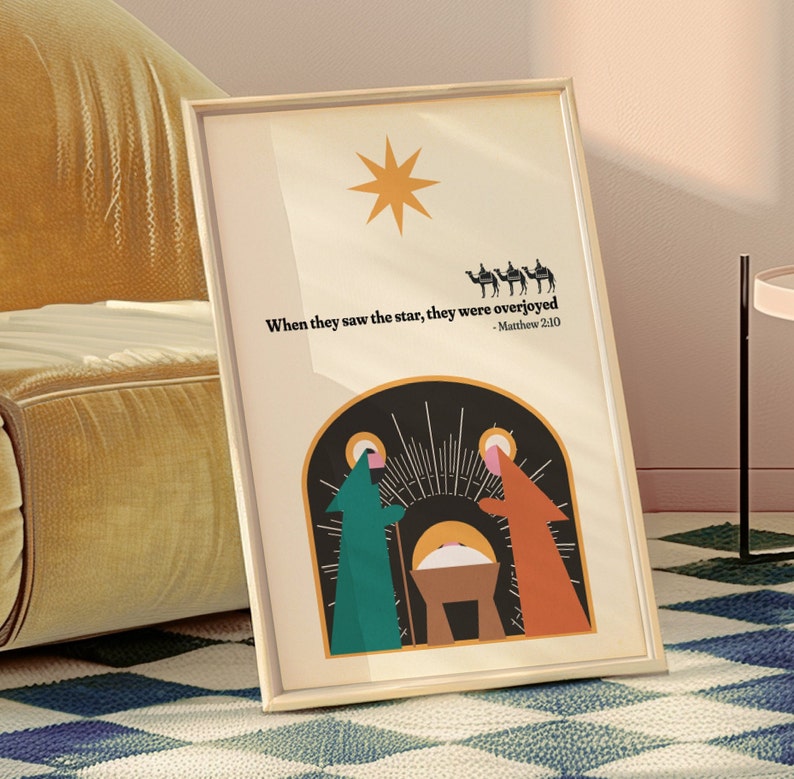 Nativity of Jesus Printable Poster - Epiphany Christian Wall Art for ...