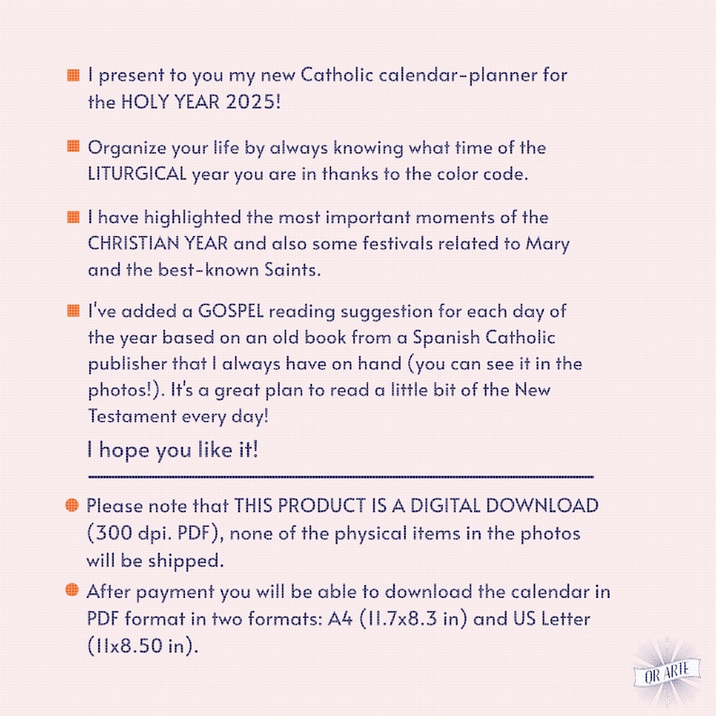 2025 Catholic Liturgical Calendar - Printable Monthly Planner - Etsy