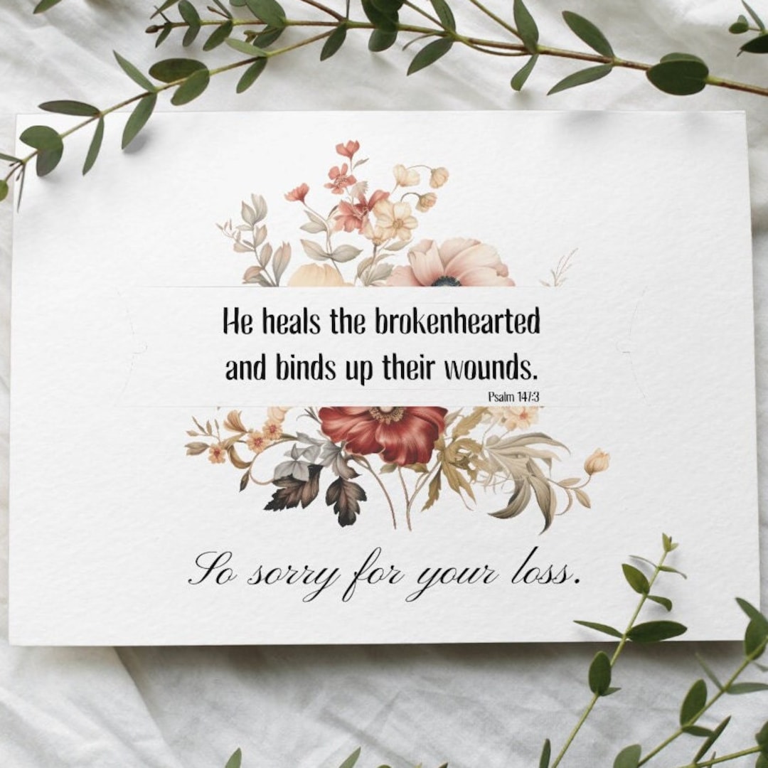 Heartfelt Christian Sympathy Card - 7x5 Inches, Thoughtful Condolence ...