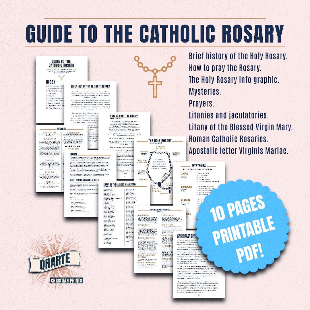 Printable PDF Guide to the Catholic Holy Rosary - How to Pray the Holy ...