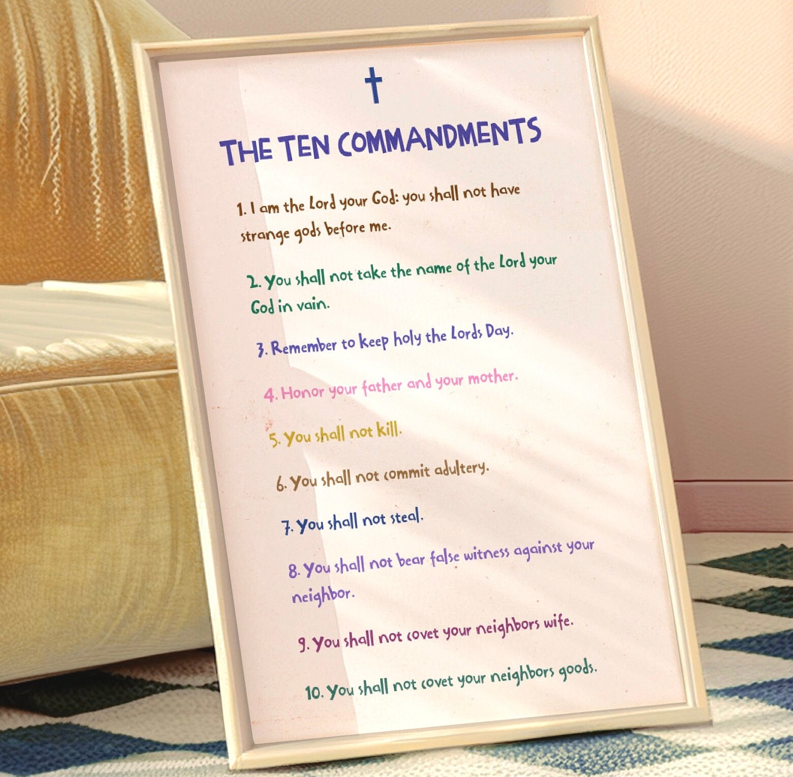 Ten Commandments for Kids Print - Classroom Theme, School Decor ...