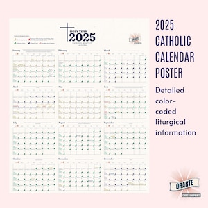 Liturgical Calendar 2025 Poster - Etsy