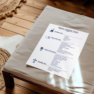 Catholic Mass Liturgical Info Graphic Print Didactic Christian Wall Art ...