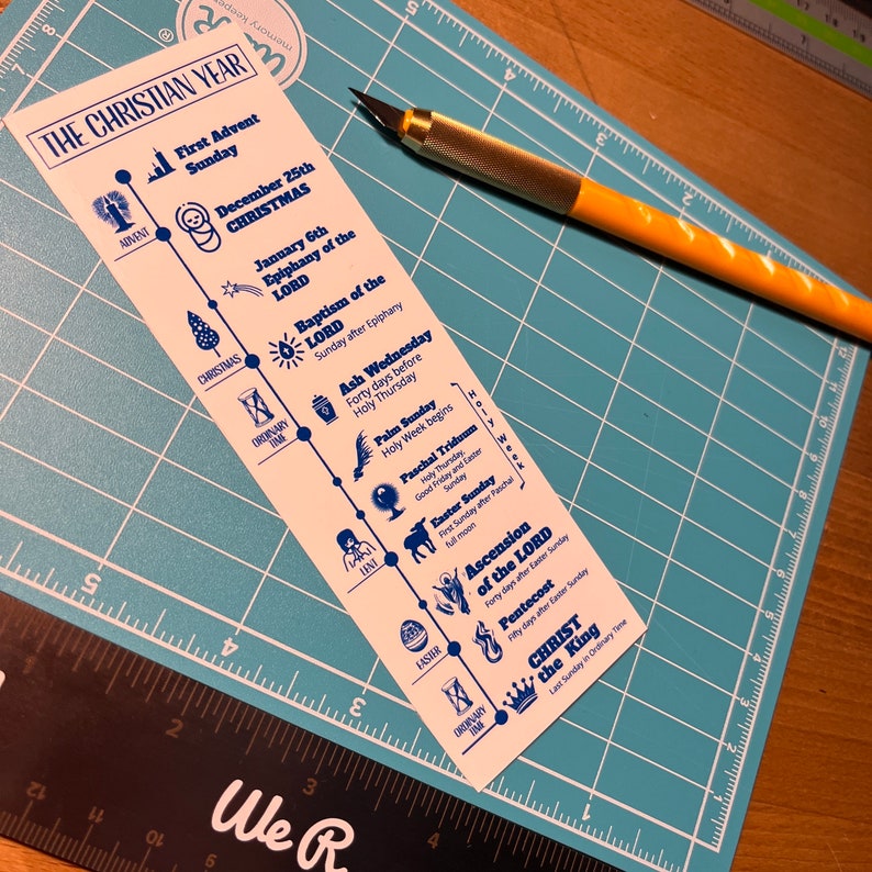 Catholic Liturgical Year Bookmark: Christian Calendar Infographic (PDF ...