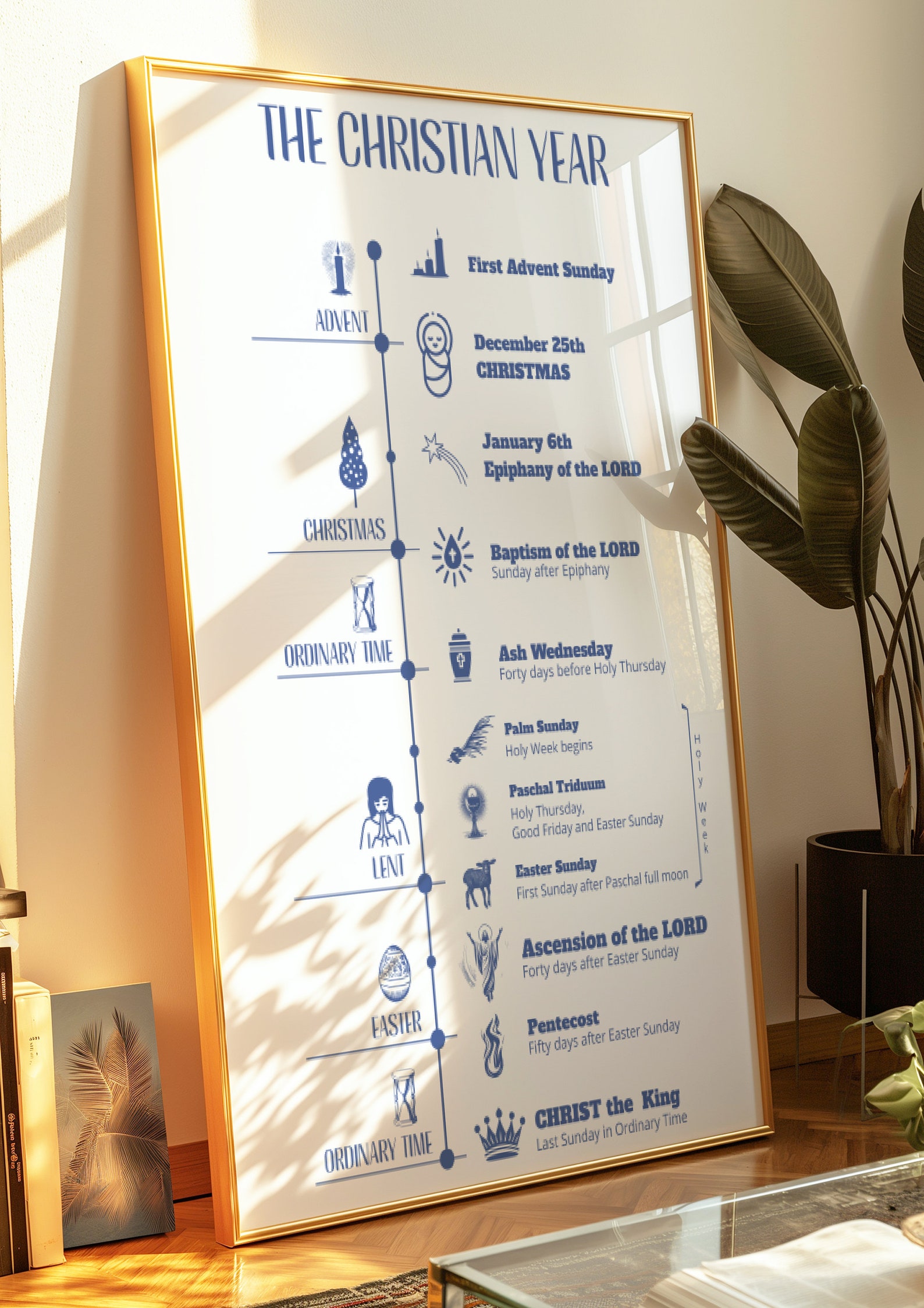 Printable Catholic Liturgical Calendar Poster: Christian Year ...