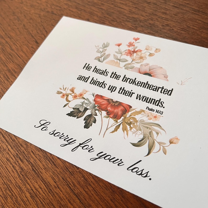 Heartfelt Christian Sympathy Card - 7x5 Inches, Thoughtful Condolence ...