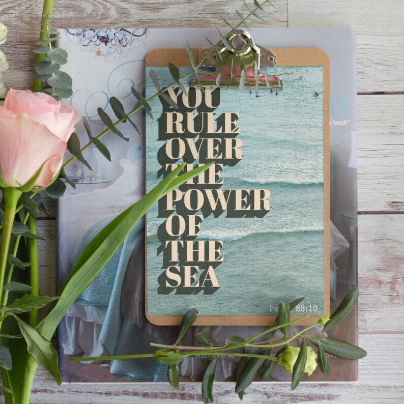 Your Rule Over the Ocean' Poster: Psalms Scripture Print (digital ...