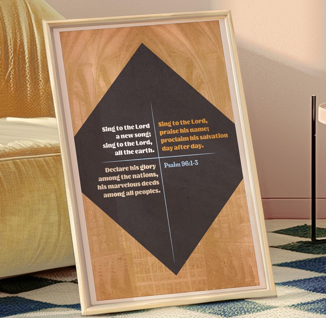 Sing to the Lord Bible Verse Wall Art, Christian Printable Poster for ...