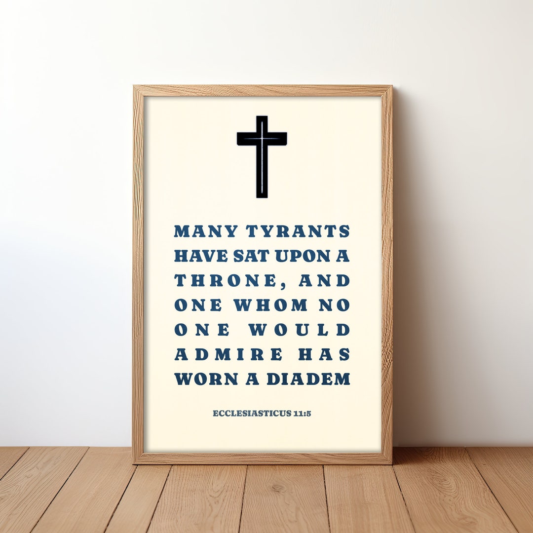 Bible Verse Printable Print Ecclesiasticus Quote and Cross Modern ...