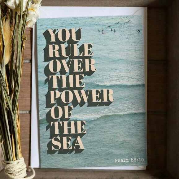 Your Rule Over the Ocean' Poster: Psalms Scripture Print (digital ...