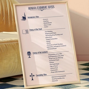 Catholic Mass Liturgical Info Graphic Print - Didactic Christian Wall ...
