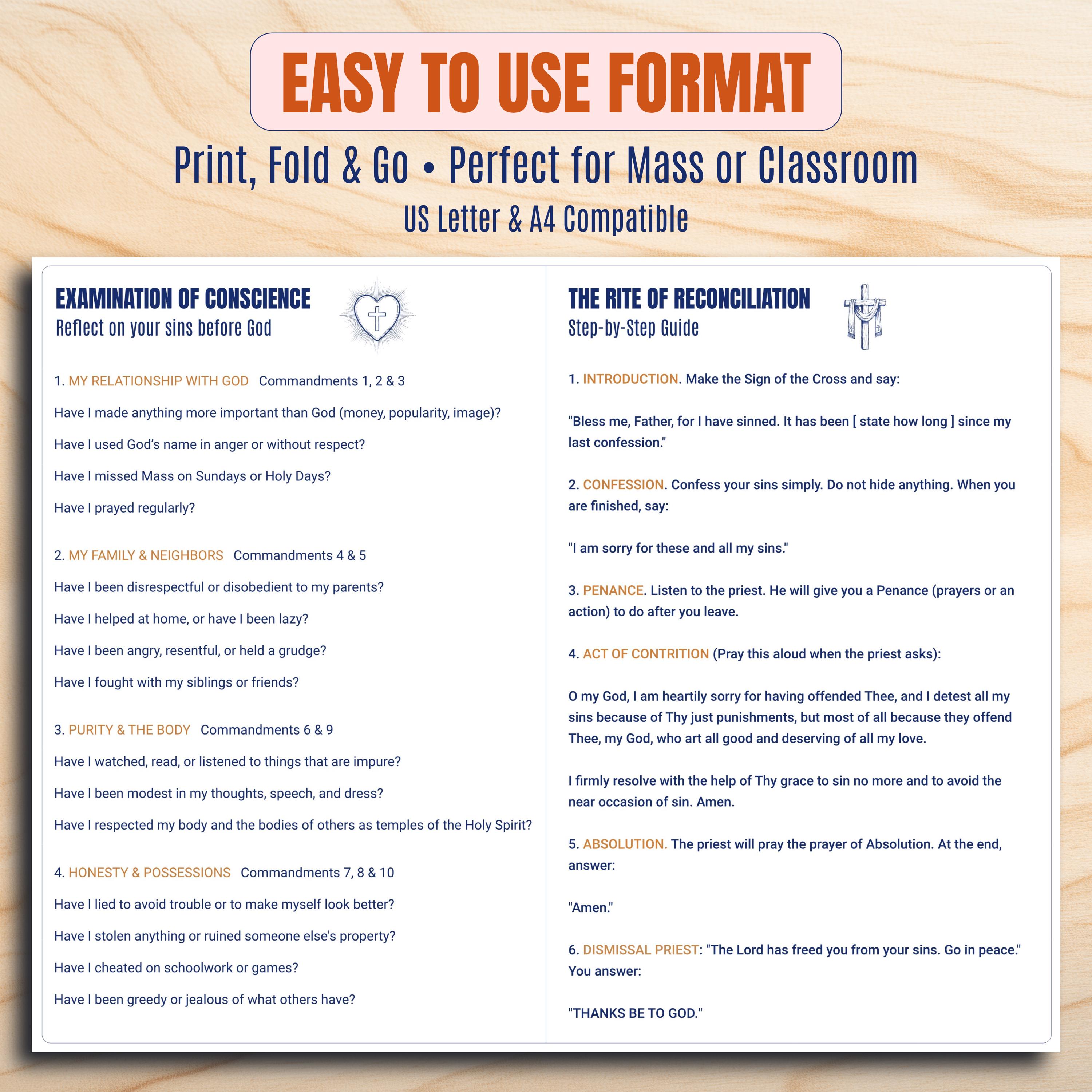 Catholic Confession Guide Printable: Examination of Conscience for Kids ...