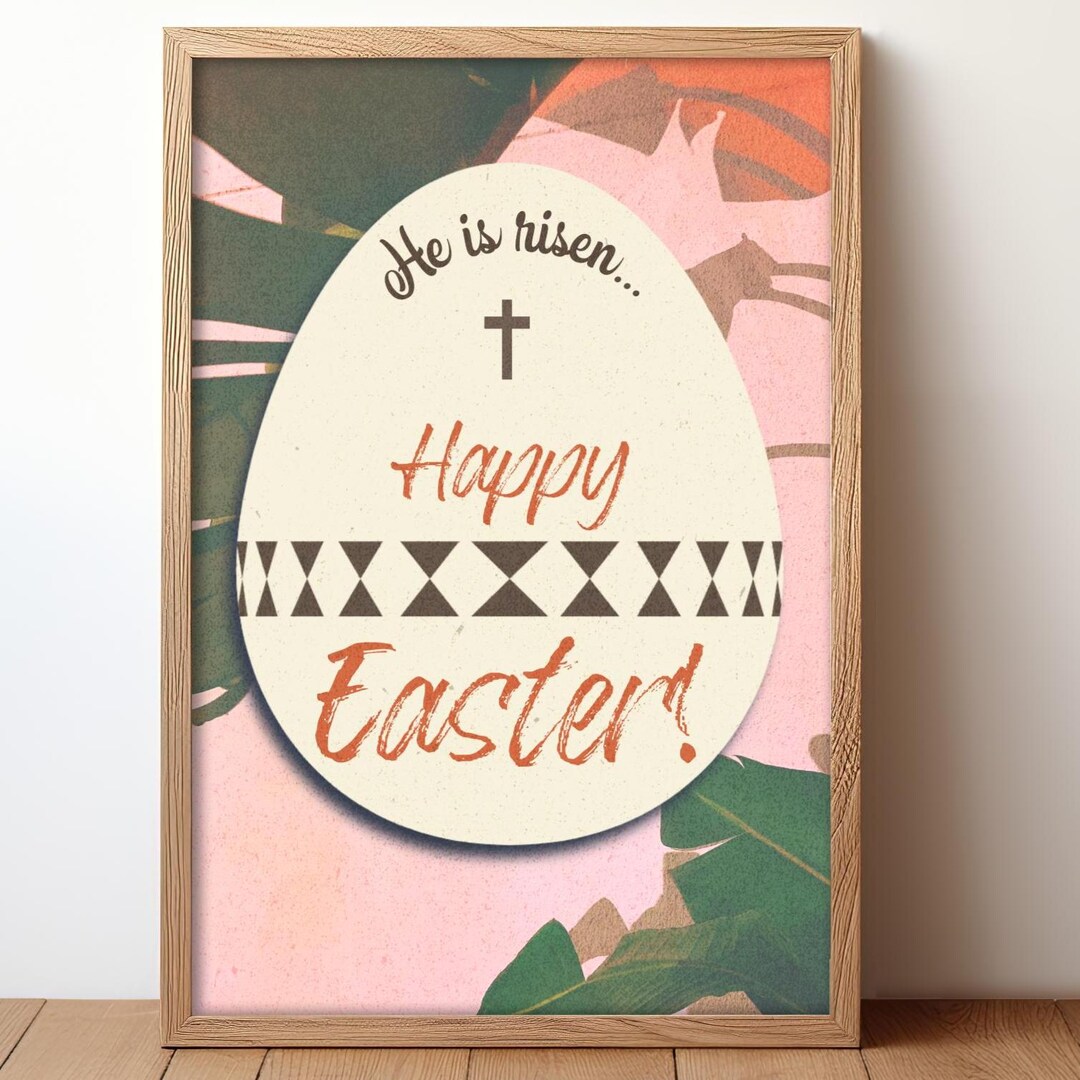 Happy Easter Christian Celebration Poster for Classroom Decor, Brightly ...