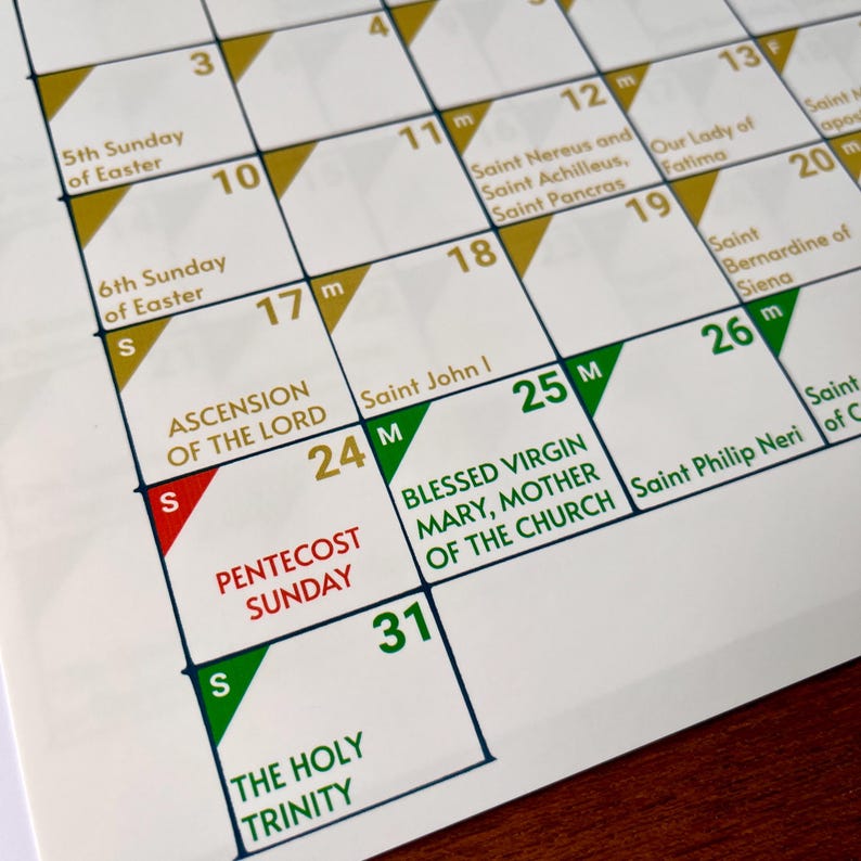 2026 Liturgical Calendar PDF: Catholic Color-coded Planner (digital ...