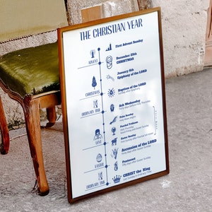 Printable Catholic Liturgical Calendar Poster: Christian Year ...