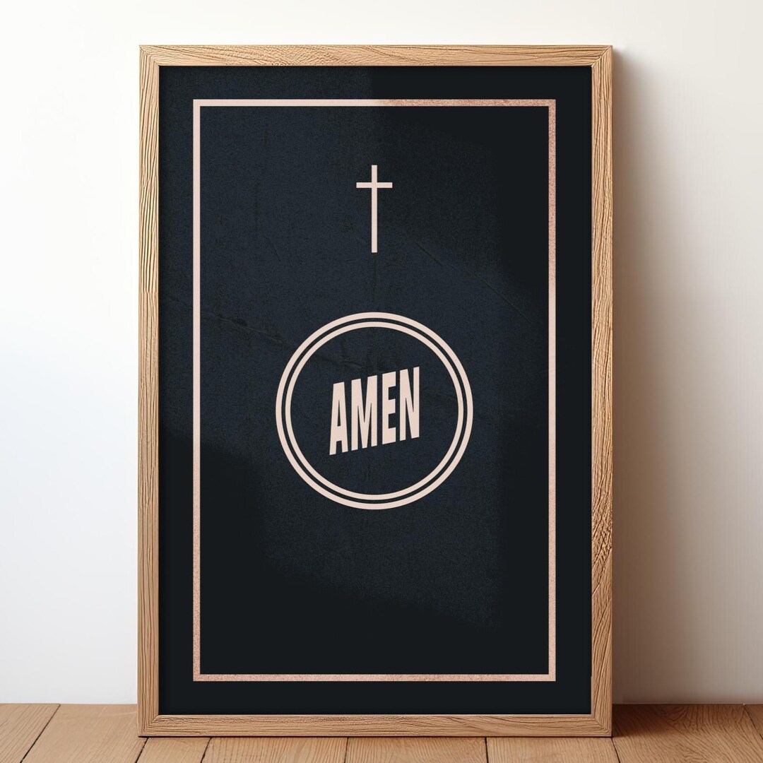 Gift for Catholics: Christian Mural Art Word "amen" (digital Download ...