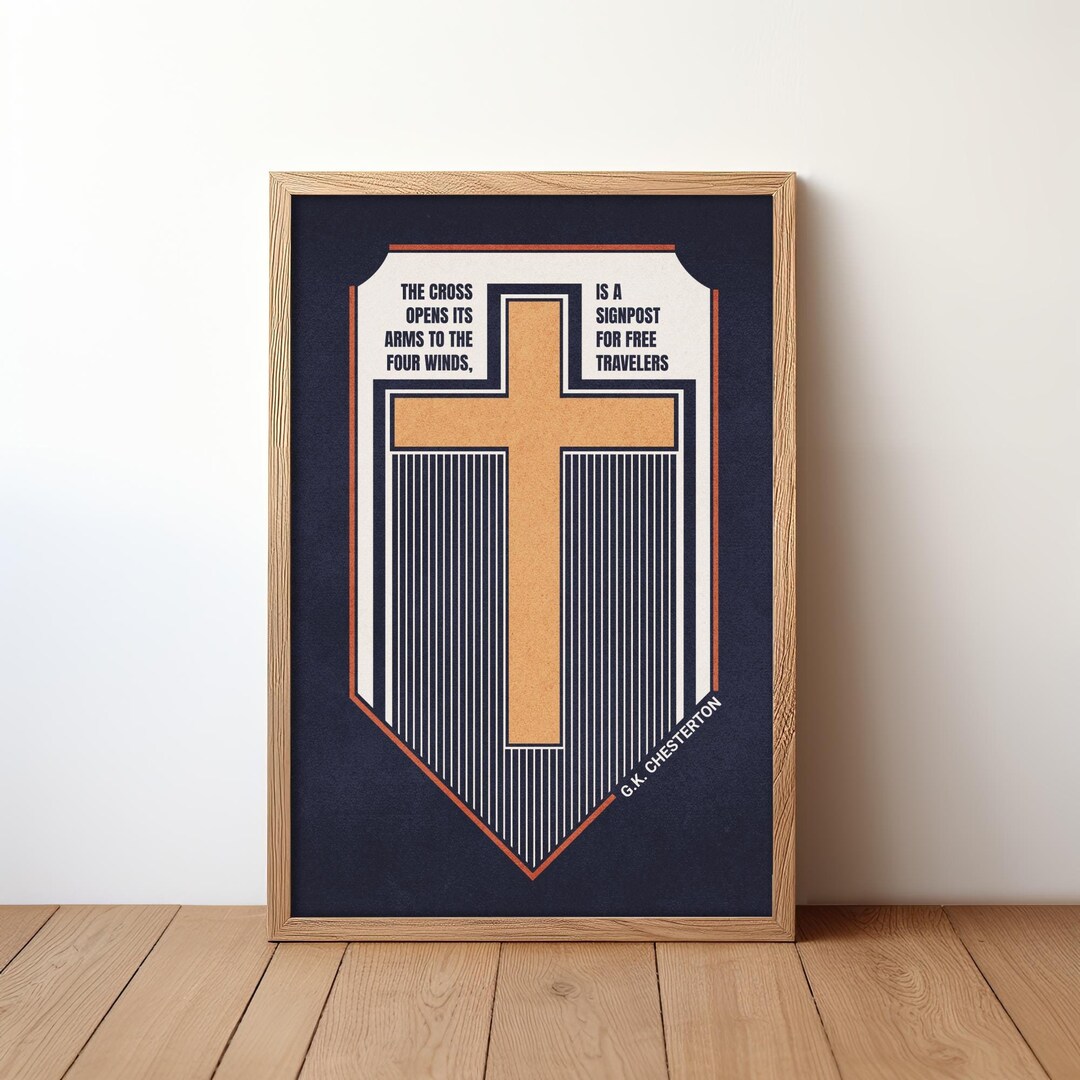 G.K. Chesterton Quote Jesus Cross Printable Poster Catholic Books Lover ...